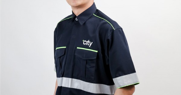 Black Corporate Collar Shirt